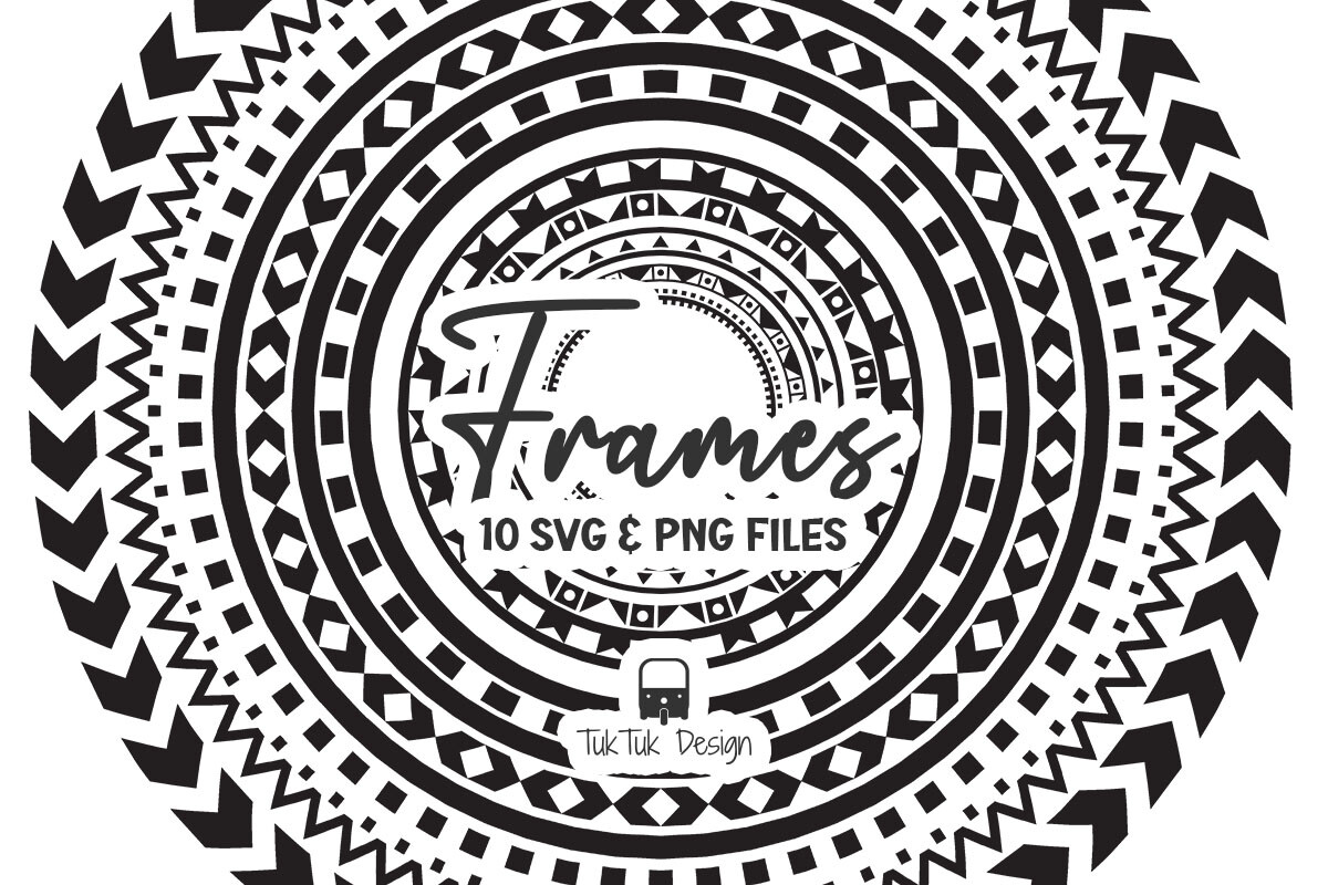 Circle Border Frames Pattern SVG & PNG Graphic by TukTuk Design ...