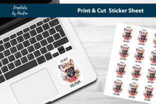 Dog Sticker Sheet, French Bulldog Graphic by Templates by Pauline ...