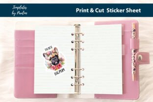 Dog Sticker Sheet, French Bulldog Graphic by Templates by Pauline ...