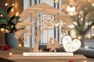 Romantic Wooden Love Tree Sign Svg · Creative Fabrica