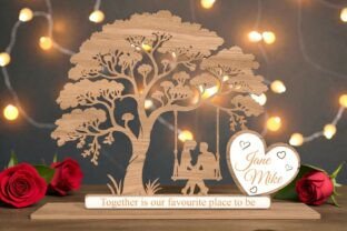 Romantic Wooden Love Tree Sign Svg · Creative Fabrica