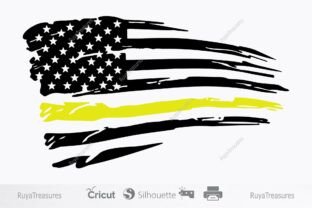 Thin Yellow Line American Flag Svg Png Graphic by RuyaTreasures ...