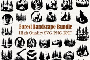 Forest Landscape SVG Bundle Graphic by SVGDesignRocket · Creative Fabrica