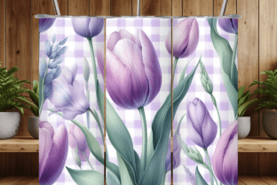 Purple Tulip Flower Garden Tumbler Wrap Graphic by SAVA STORE ...
