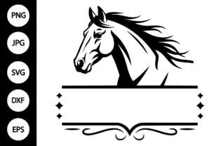 Split Monogram Horse SVG Graphic by MYDIGITALART13 · Creative Fabrica
