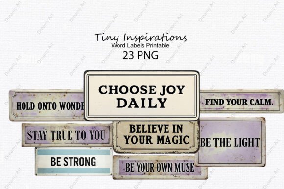 Tiny Inspirations Word Labels Printable Graphic by Dreamy Art ...