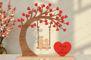 Couple Swing Tree Sign Laser Cut File Graphic by Lasercutiny · Creative ...