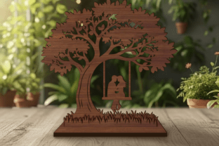 Couple Swing Tree Laser Cut File Svg · Creative Fabrica