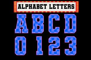 Blue Checkered Png Neon Alphabet Set Graphic by Beer Design · Creative ...