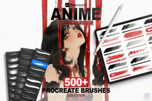 500 Anime Procreate Brushes Mega Bundle Graphic by EasyProcreate ...