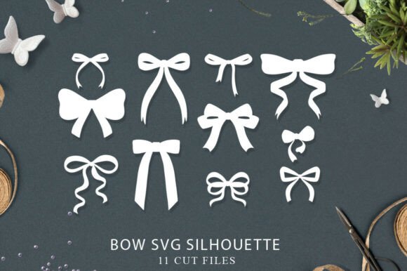 Bow Svg Bundle Silhouette / Bow Laser Graphic by Luba Love · Creative ...