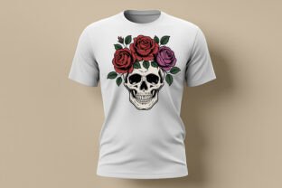 Floral Skull Roses PNG. Graphic by M.k Graphics Store · Creative Fabrica