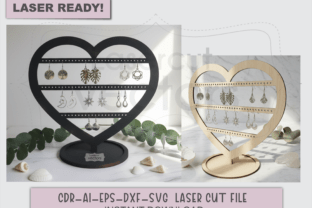 Heart Earring Display SVG, Stud Holder · Creative Fabrica