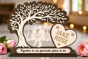 Personalized Couple Swing Tree Laser Cut Graphic by Lasercutiny ...
