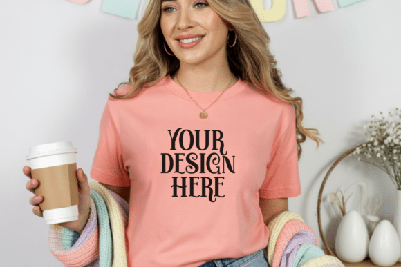 Bella Canvas 3001 Easter T-shirt Mockup Graphic by Real POD Mockups ...