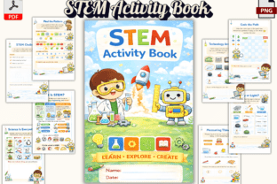 STEM Activity Book for Kids Graphic by Nora as · Creative Fabrica
