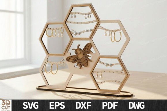 Honeycomb Jewelry Display SVG · Creative Fabrica