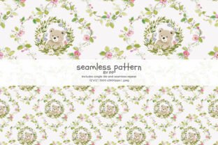 Teddy Bear Seamless Pattern Graphic by Patishop Art · Creative Fabrica