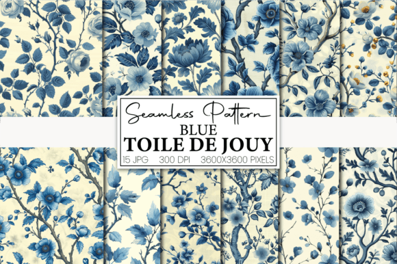 Green Toile De Jouy Digital Paper Graphic by Flofly Studio · Creative ...