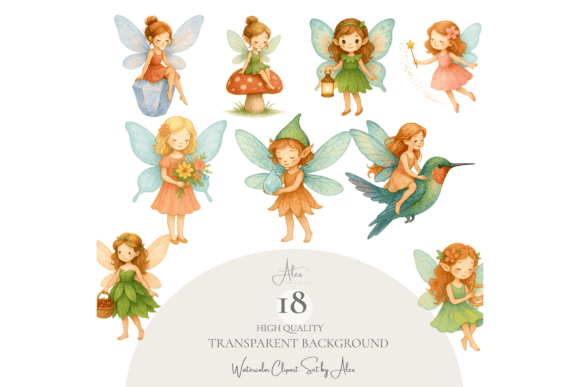 Fairy Clipart Set Graphic by patipaintsco · Creative Fabrica