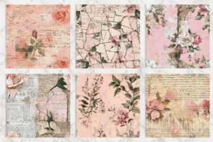 Vintage Pink Floral Backgrounds Graphic by CUTTING DESIGNCrafts ...
