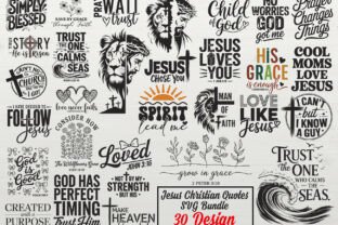 Christian Quotes Jesus SVG Bundle Graphic by SvgDesignHouse · Creative ...