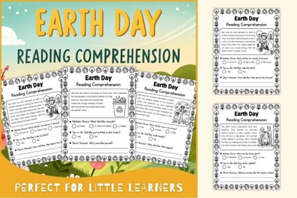 Earth Day Story and Question Worksheets Graphic by TheStudyKits ...