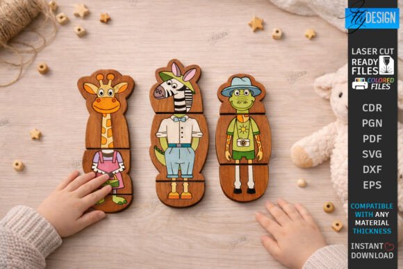 Kids Puzzle Laser Cut | Montessori SVG · Creative Fabrica