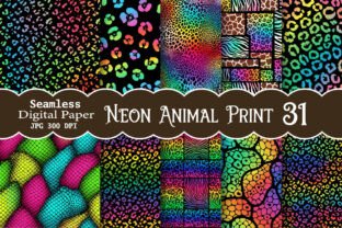 Neon Animal Print Digital Paper Graphic by Designstock · Creative Fabrica