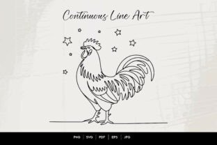 Rooster Farm Line Art Graphic by rsbrandingbd · Creative Fabrica