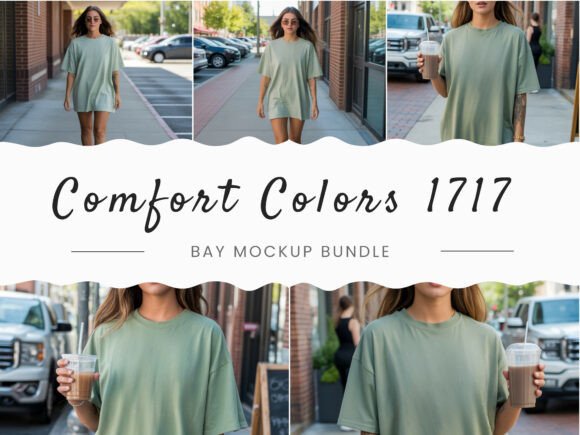 Comfort Colors C1717 Moss Mockup Bundle Graphic by Pixel By Aaqib ...