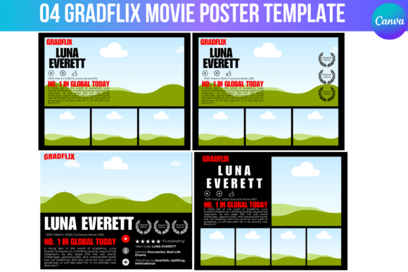 1 Editable Movie Poster Template Designs & Graphics
