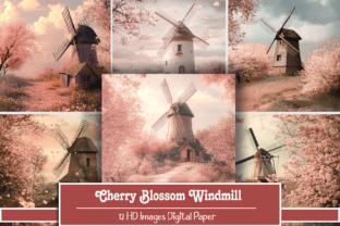 Cherry Blossom Windmill Graphic by Printable Design · Creative Fabrica