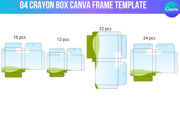 2 Crayon Box Canva Template Designs & Graphics