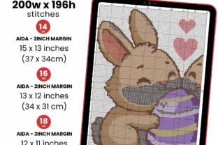 🐰Easter Bunny Duo Cross Stitch Pattern Afbeelding door StitchMyHeart ...