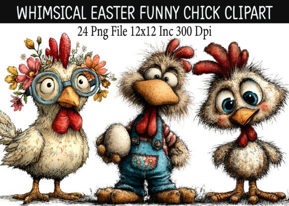 1 Cartoon Chick Easter Illustration Designs & Graphics