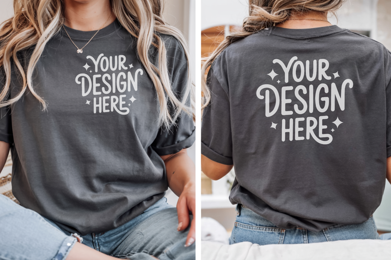 Pepper C1717 Front & Back T-shirt Mockup Graphic by POD Mockup SHop ...