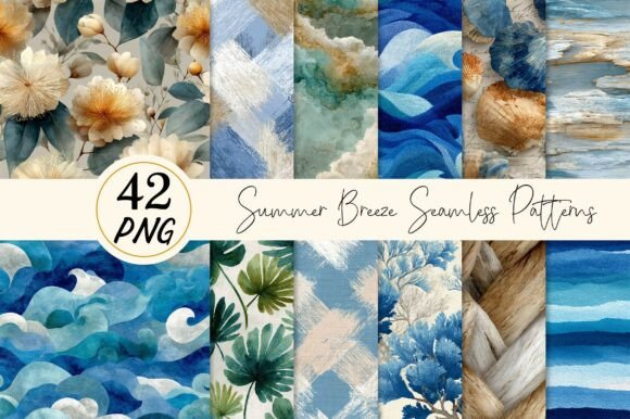 Summer Breeze Seamless Patterns Graphic by Dream Print · Creative Fabrica