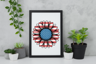 USA Flag Sunflower PNG Sublimation Graphic by Design Hub · Creative Fabrica