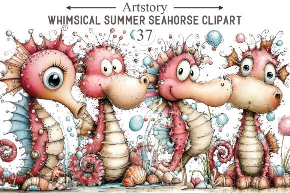 Whimsical Summer Flowers Clipart PNG Graphic by ArtStory · Creative Fabrica
