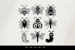 Cute Cartoon Bug Clipart Set Graphic by rsbrandingbd · Creative Fabrica