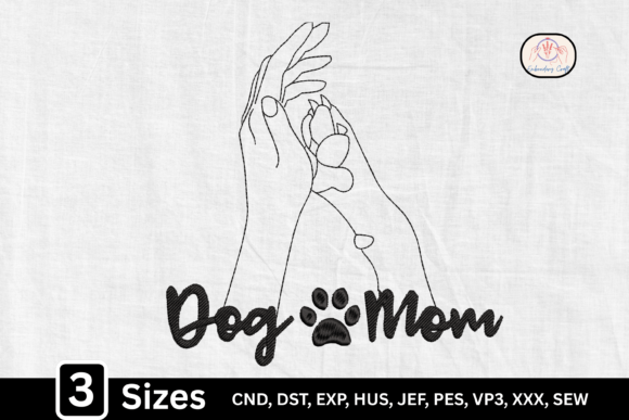 Pet Lover Line Art Dog Mom · Creative Fabrica