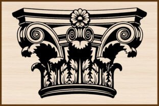 25 Classic Column Capital Silhouette Set Graphic by Artivon · Creative ...