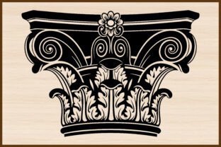 25 Classic Column Capital Silhouette Set Graphic by Artivon · Creative ...