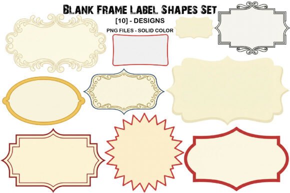 Blank Frame Label Shapes Set Graphic by TshirtMaster · Creative Fabrica