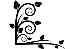 Elegant Leaf Scroll Corner Bundle Graphic by LasercutExpert · Creative ...