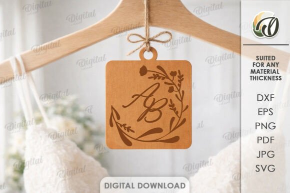 Wedding Dress Hanger Tag Laser Cut · Creative Fabrica