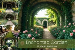17 Enchanted Garden Digital Backdrops Graphic by 3Motional · Creative ...