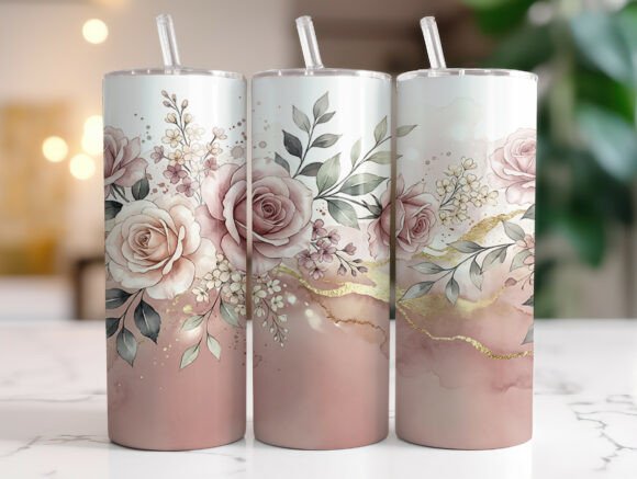 Floral Dragonfly 20oz Tumbler Wrap PNG Graphic by RahatKDP · Creative ...