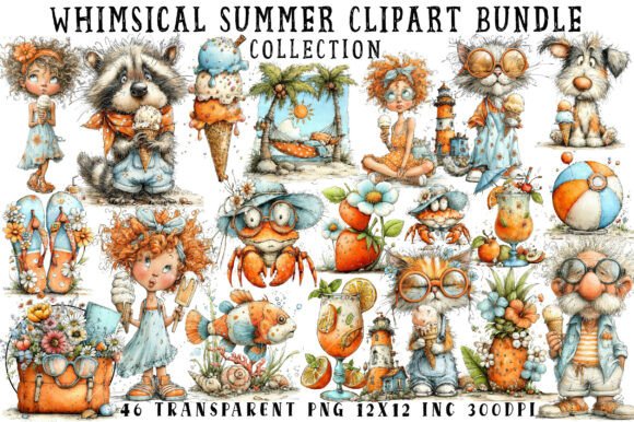 Mega Summer Clipart Huge Bundle Bundle · Creative Fabrica